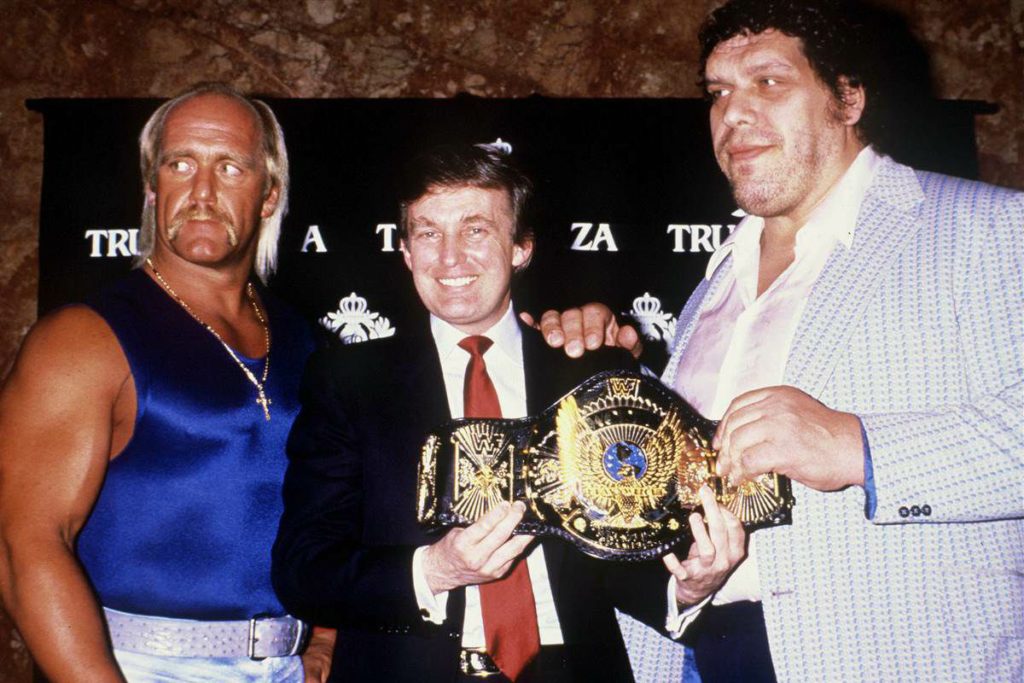 Andre the Giant Donald Trump Hulk Hogan Wrestlemania 4 IV 3 III funny ...